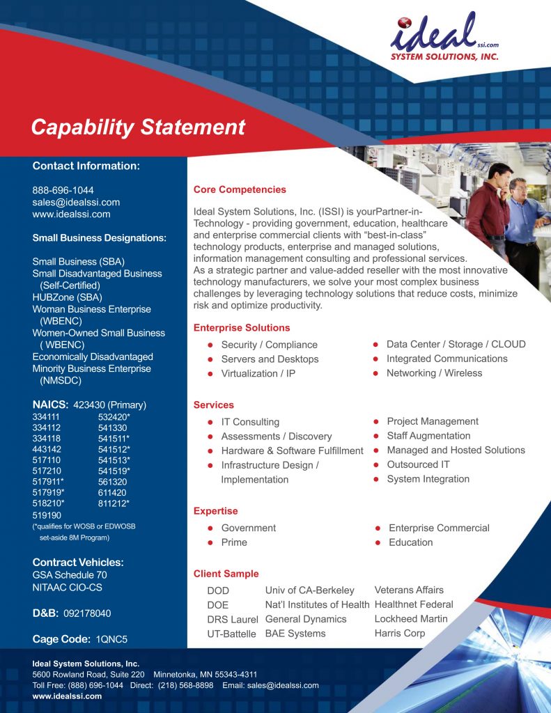 Capability Statement - Ideal System Solutions, Inc.Ideal System ...
